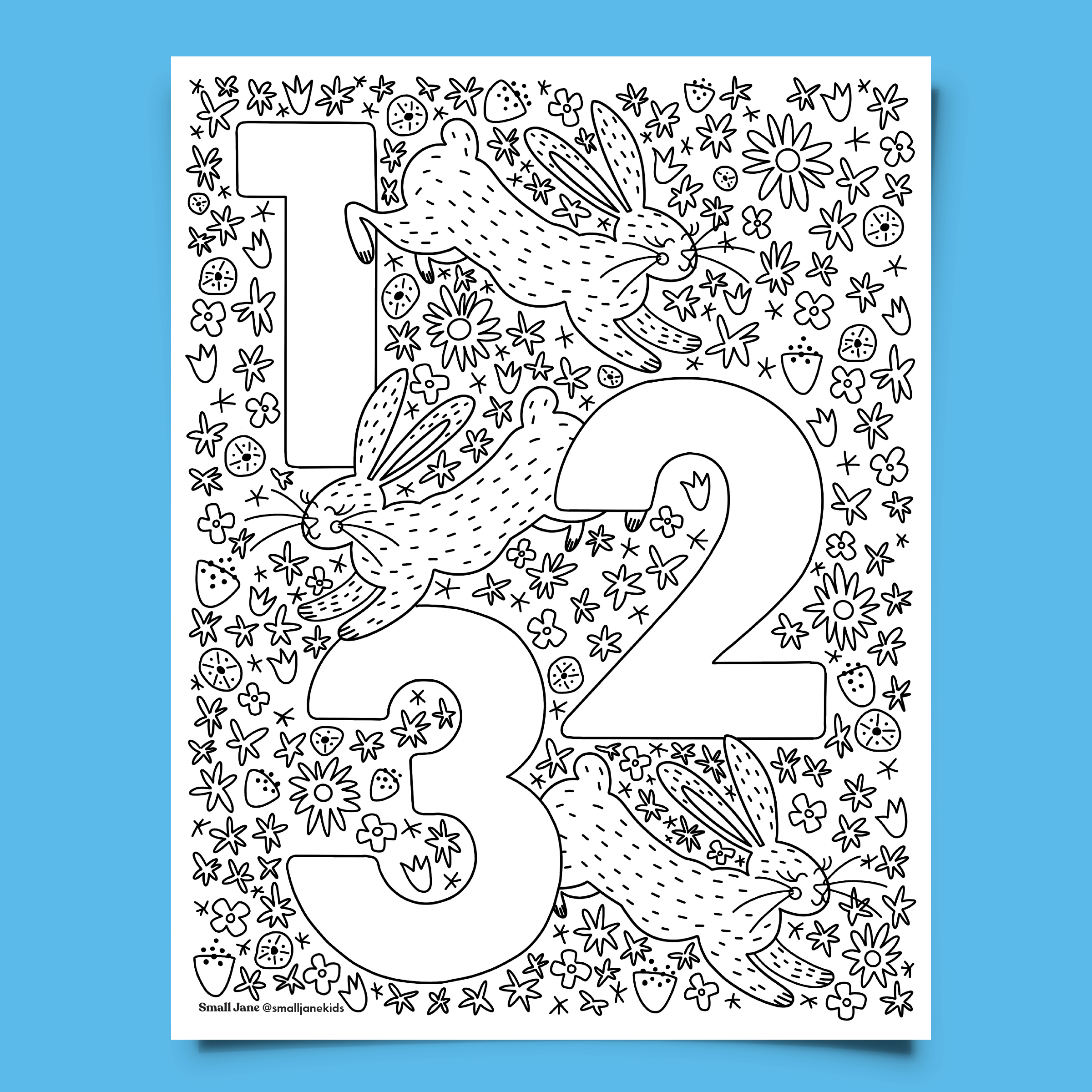 123 Colouring Sheets – Small Jane